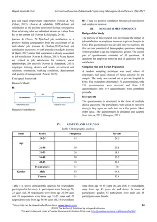 Employee Turnover Intention and Job Satisfaction | PDF