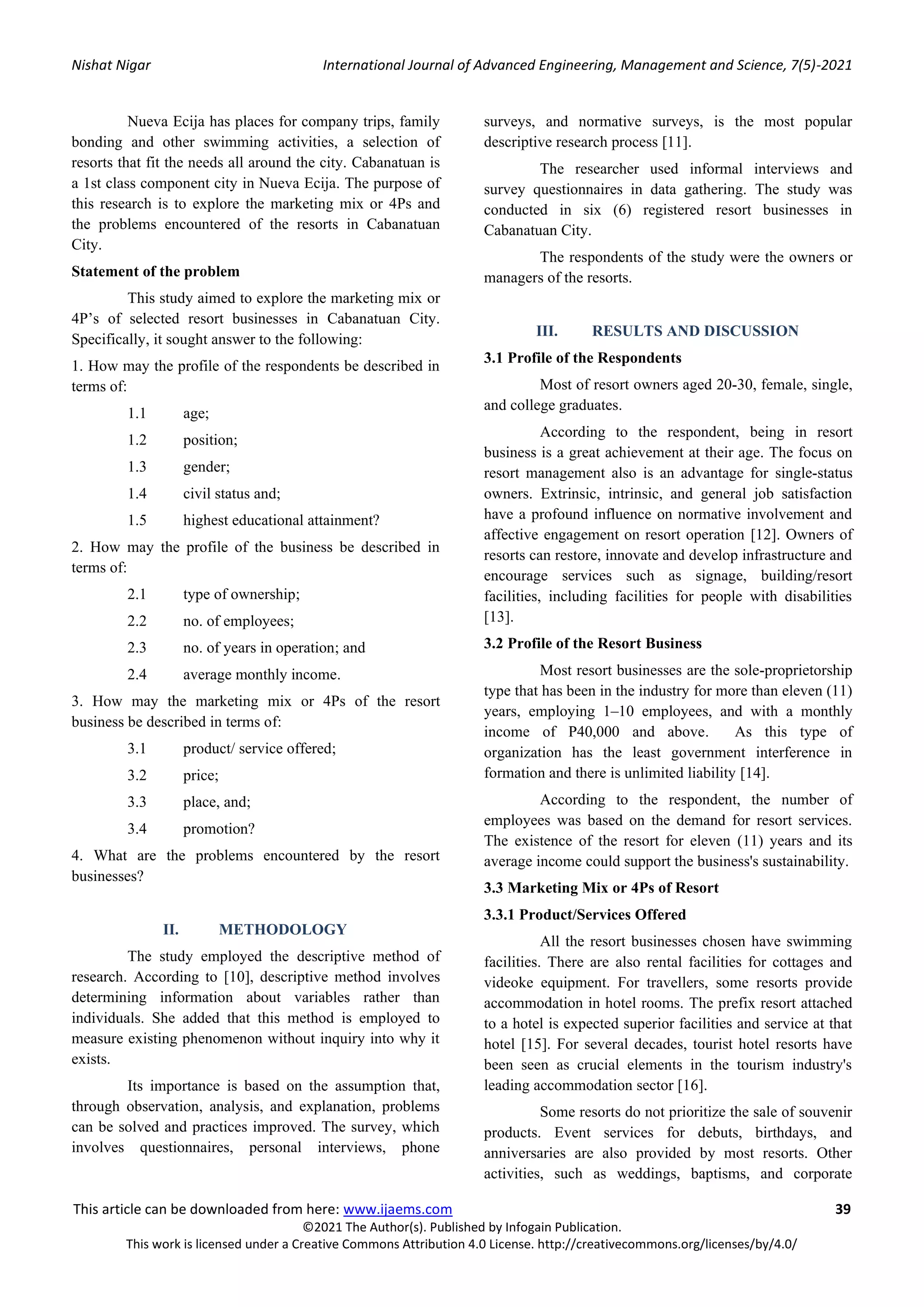 4Ps of Marketing Among Selected Resorts in Cabanatuan City | PDF