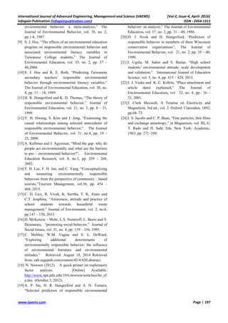 Ijaems apr-2016-26 Development and Validation of Responsible Environmental Behavior Scale ...