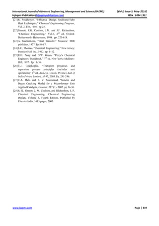 Optimal Heat Exchanger Rating Models for Isothermal CSTR SO3 Hydration ...
