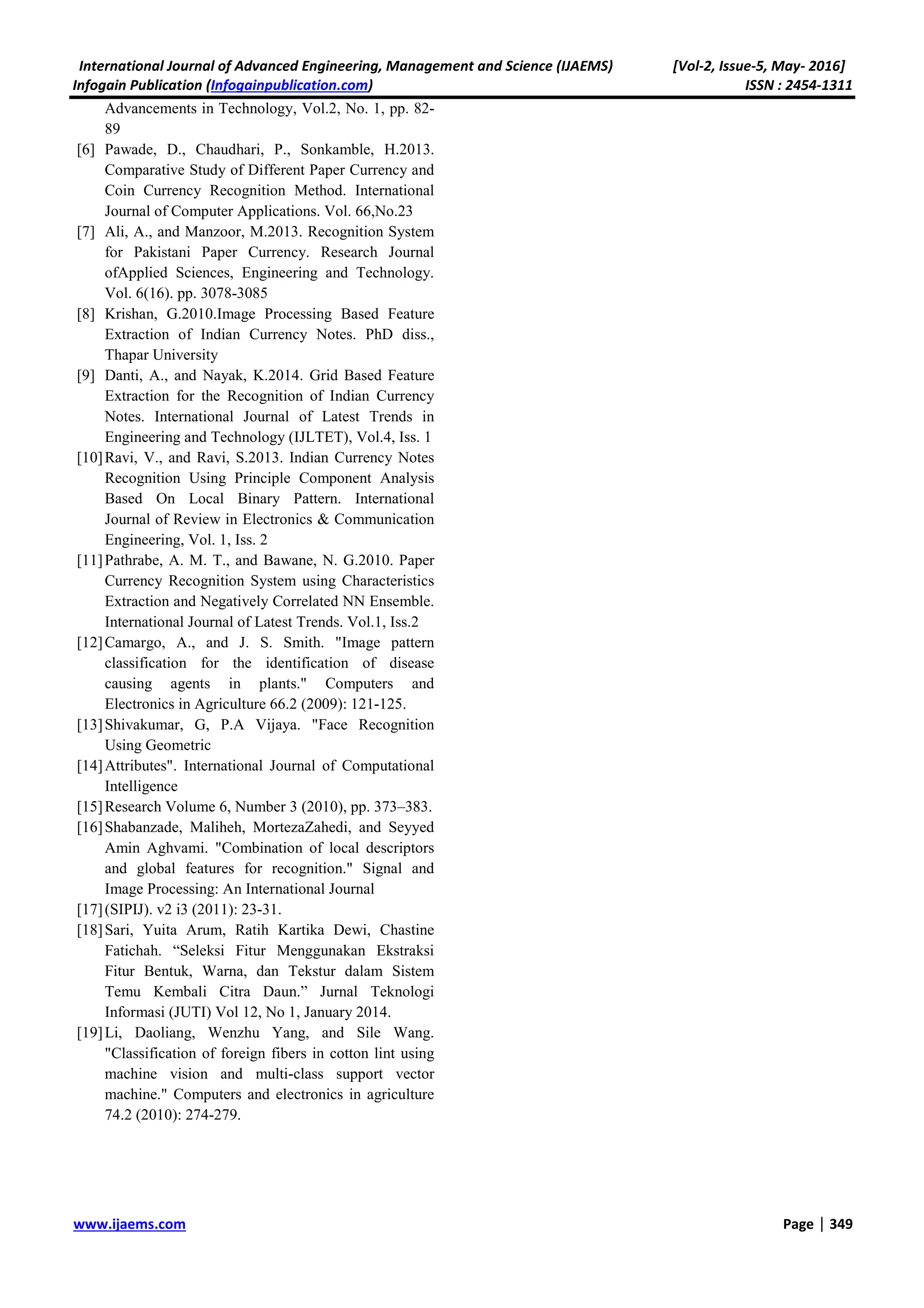 Indian Currency Identification Using Image Processing | PDF