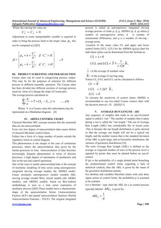 The Effect of Sample Size On (Cusum and ARIMA) Control Charts | PDF