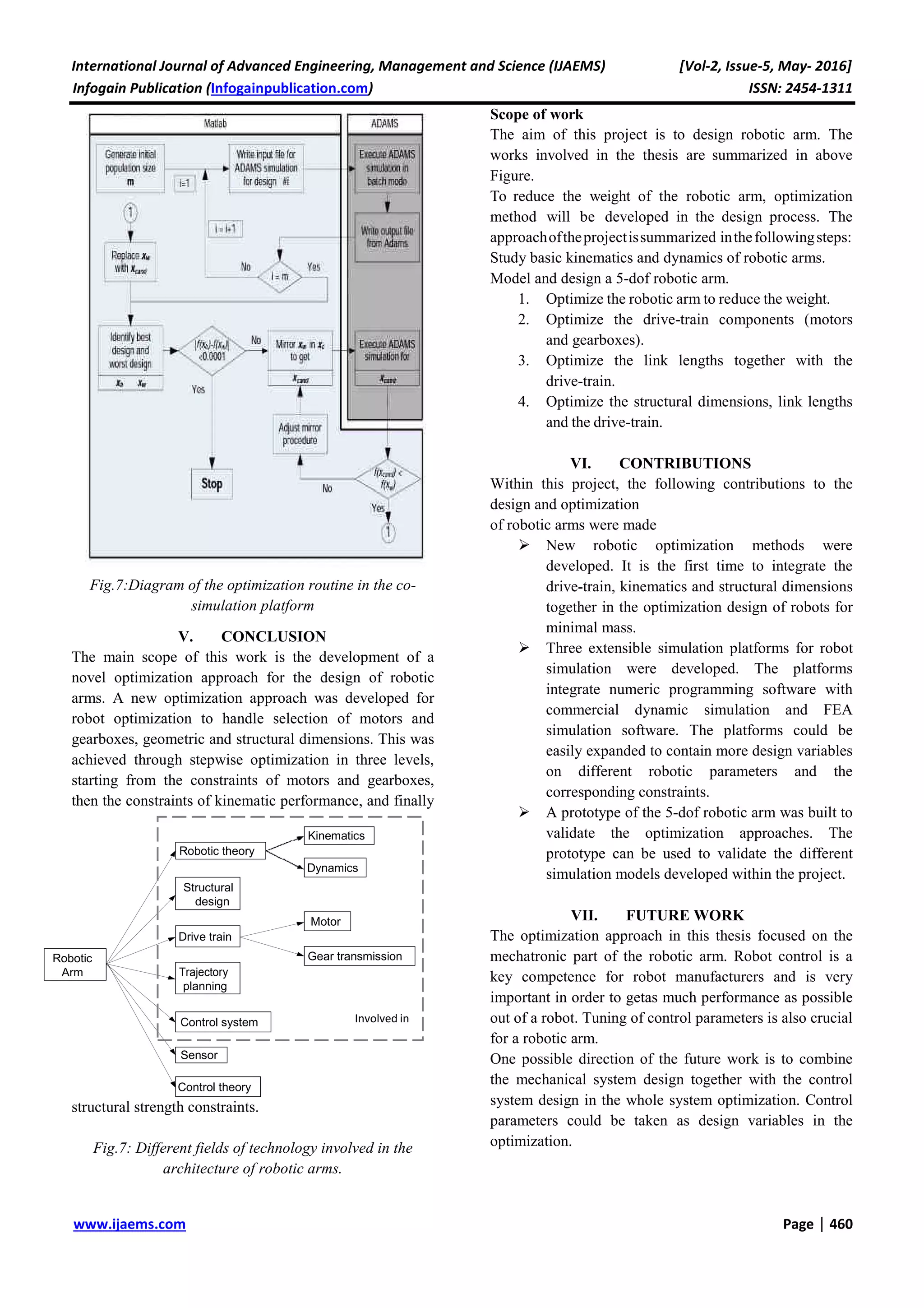 Study and Analysis of Design Optimization and Synthesis of Robotic ARM | PDF