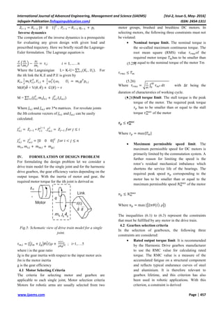 Study and Analysis of Design Optimization and Synthesis of Robotic ARM | PDF