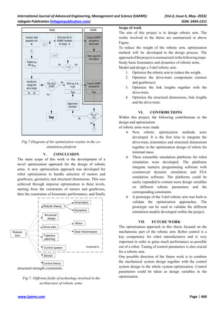Study and Analysis of Design Optimization and Synthesis of Robotic ARM ...