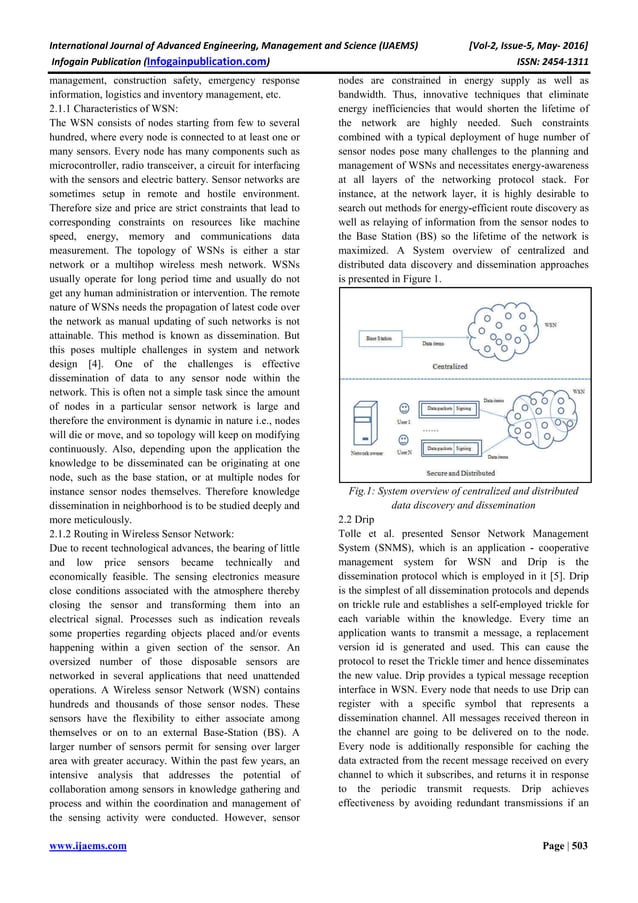 Secure and Efficient DiDrip Protocol for Improving Performance of WSNs | PDF