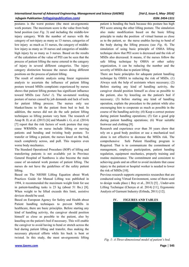 Ergonomics Analysis of Blanket Lifting Technique Using Posture ... Ergonomics Analysis of Blanket Lifting Technique Using Posture ...