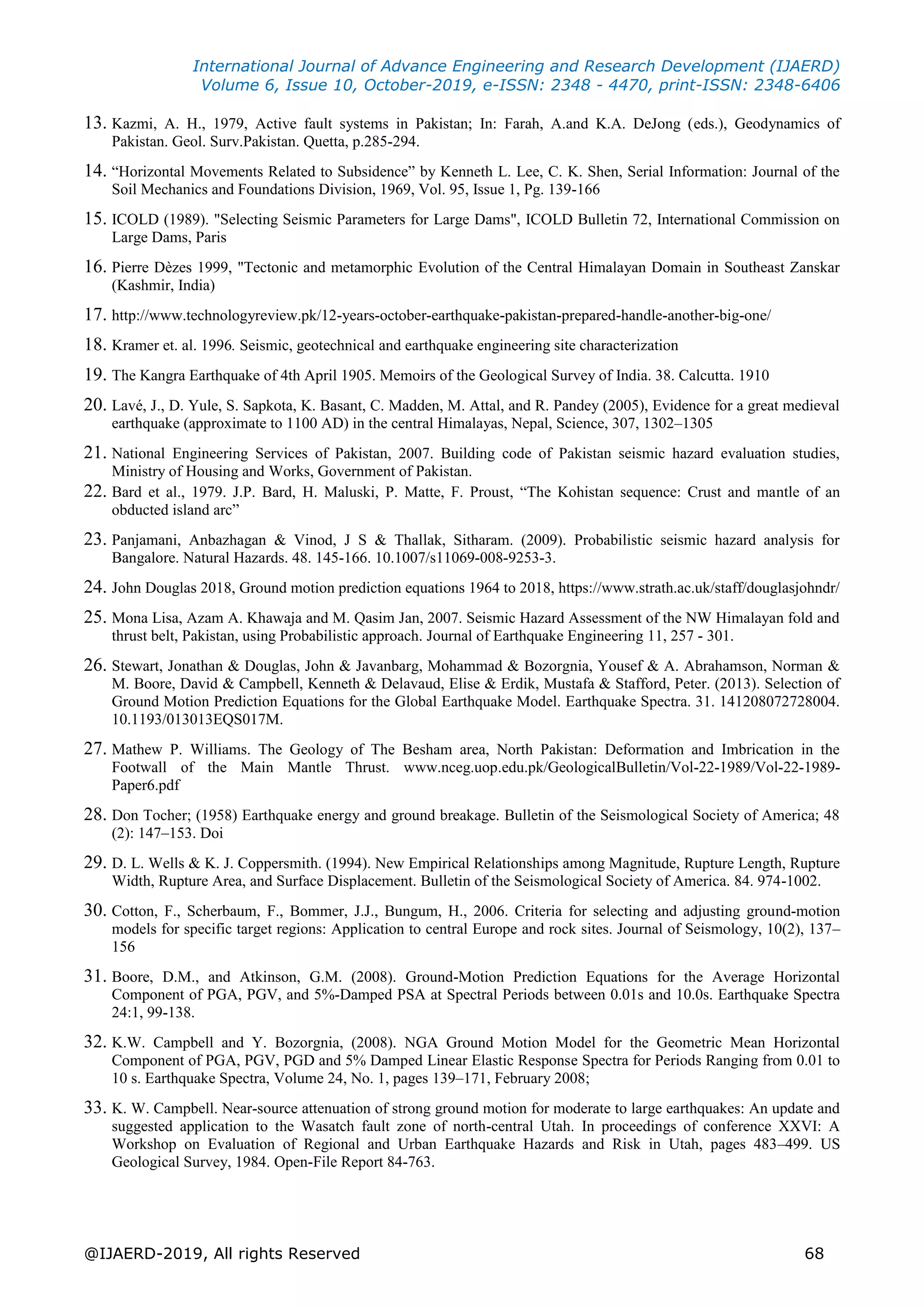 Deterministic Seismic hazard Assessment of Karora Hydro Power Plant | PDF