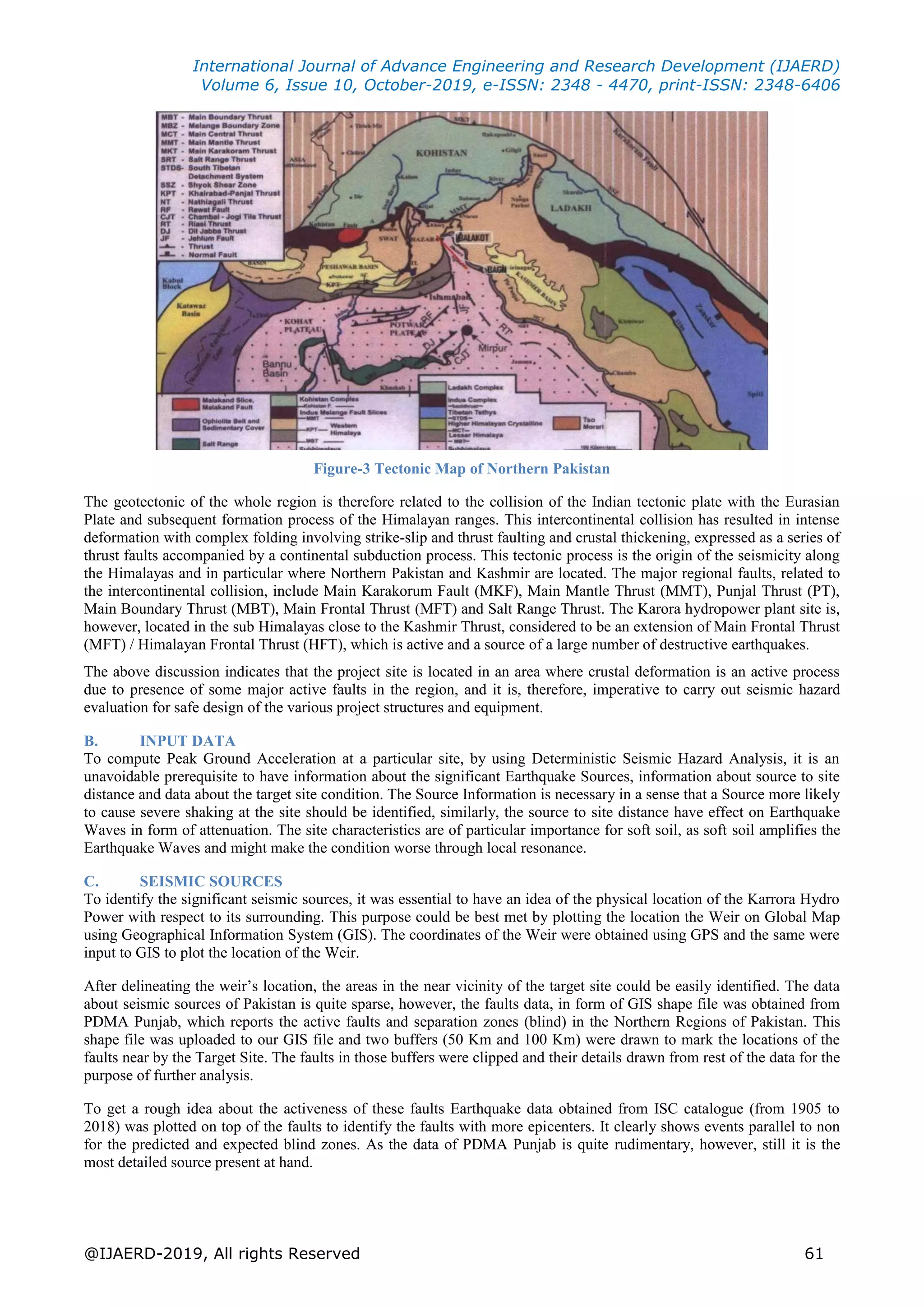 Deterministic Seismic hazard Assessment of Karora Hydro Power Plant | PDF