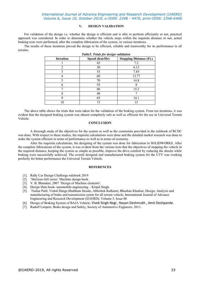 Design, Analysis and Manufacturing of Braking system for an Universal ...