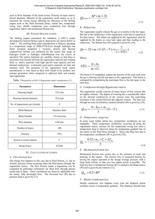 Thermal Analysis and Optimization of a regenerator in a Solar Stirling ...