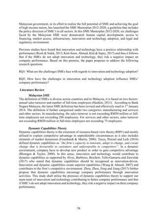 technology adoption and sme performance pdf | PDF
