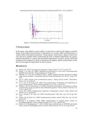 ADAPTIVE CONTROLLER DESIGN FOR THE HYBRID SYNCHRONIZATION OF HYPERCHAOTIC XU AND HYPERCHAOTIC LI ...