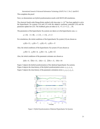 ADAPTIVE CONTROLLER DESIGN FOR THE HYBRID SYNCHRONIZATION OF HYPERCHAOTIC XU AND HYPERCHAOTIC LI ...