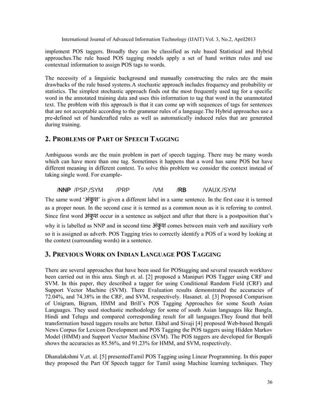 PART OF SPEECH TAGGING OFMARATHI TEXT USING TRIGRAMMETHOD | PDF | Web Development | Internet