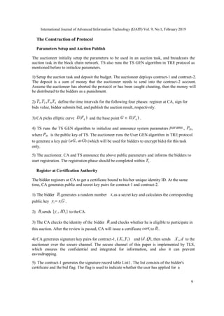 ANONYMOUS AUCTION PROTOCOL BASED ON TIMED-RELEASE ENCRYPTION ATOP CONSORTIUM BLOCKCHAIN | PDF