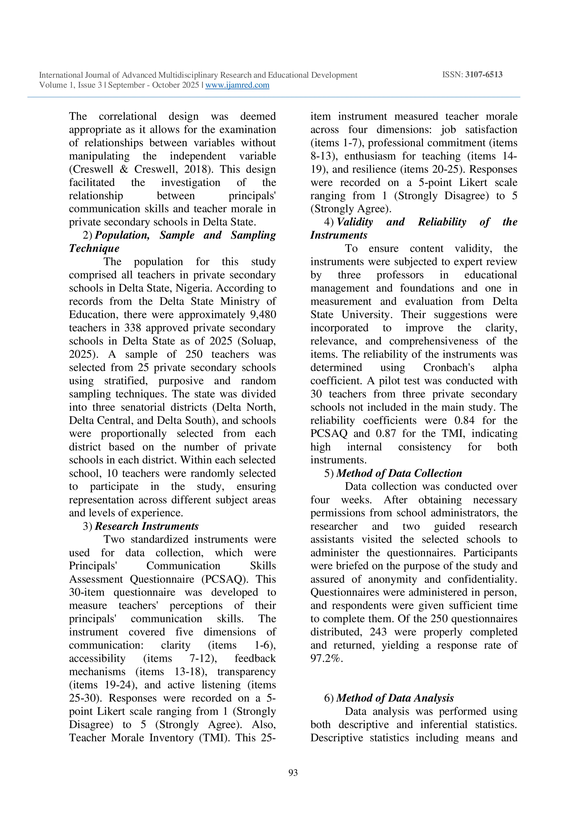 The Relationship Between Principals' Communication Skills and Teacher ...