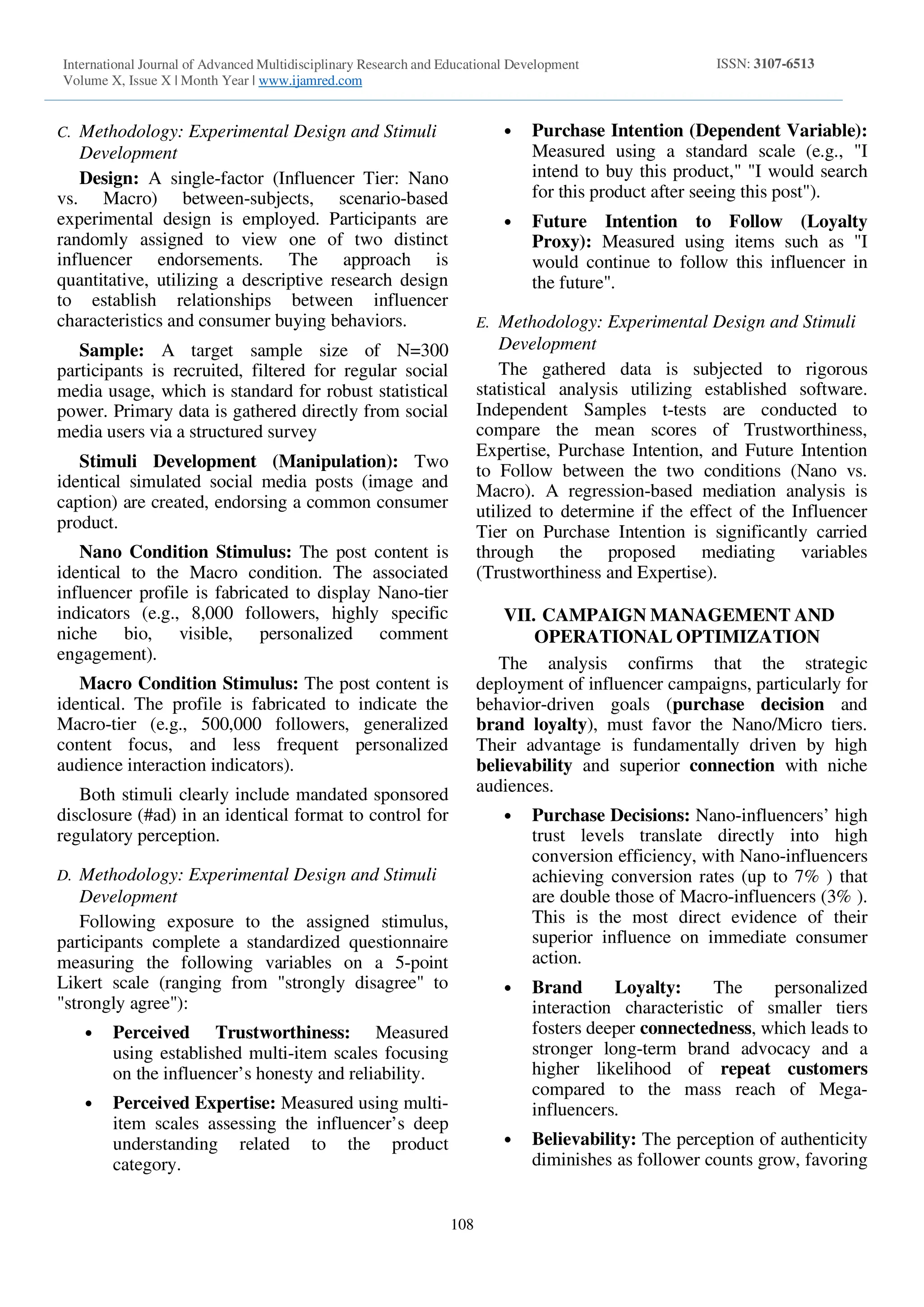 Social Media Influence: A Marketing Strategy Comparison of Tiered ...