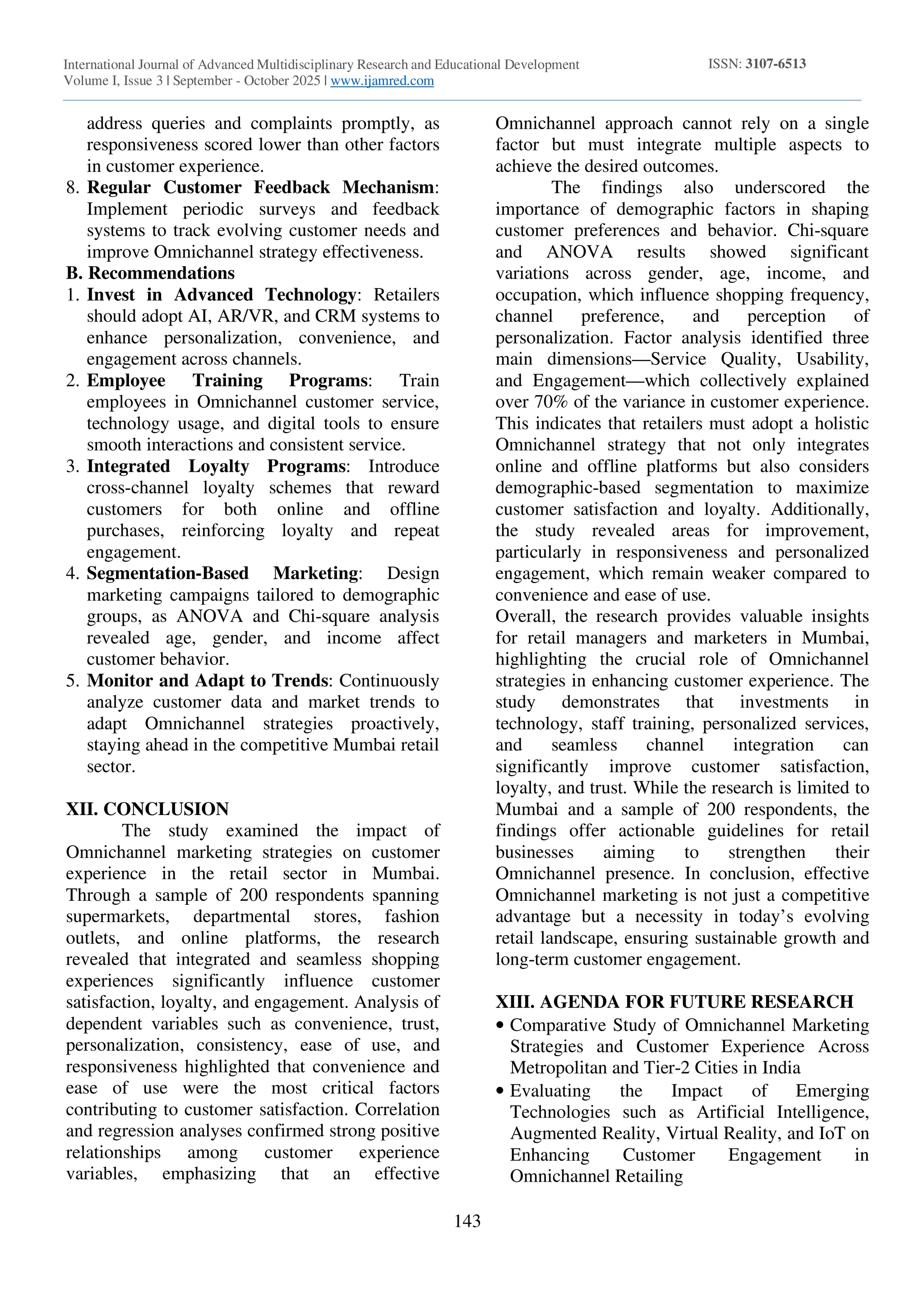 Omnichannel Marketing Strategies and Their Impact on Customer Experience in The Retail Sector in ...