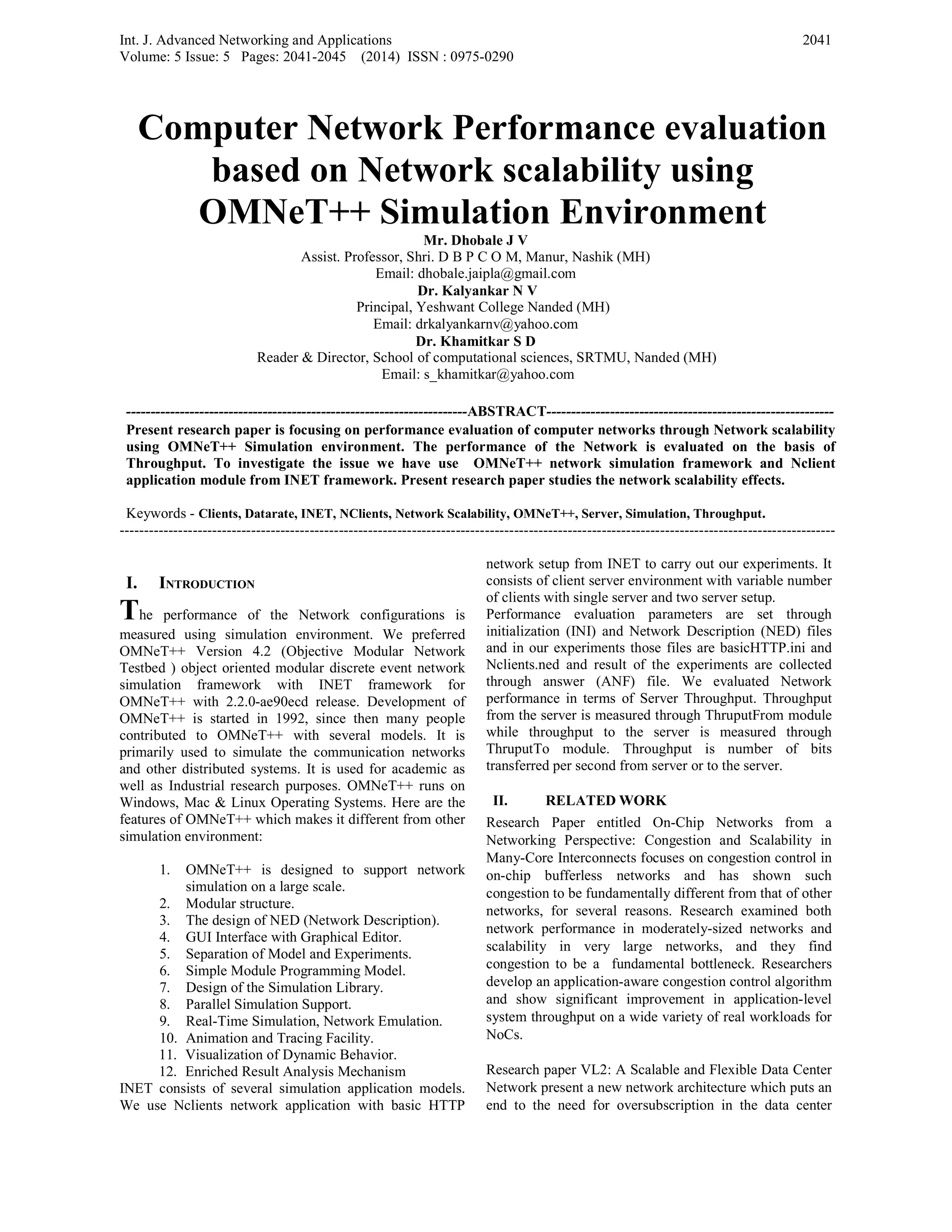 Computer Network Performance Evaluation Based On Network Scalability Using Omnet Simulation