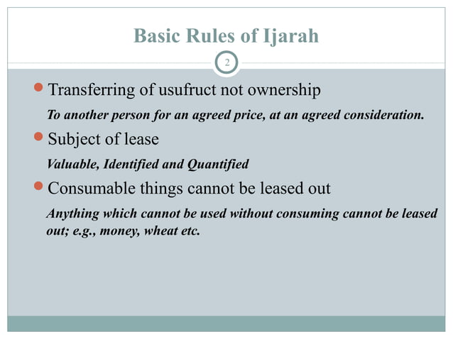 Ijarah | PPT | Real Estate Renting and Leasing | Real Estate