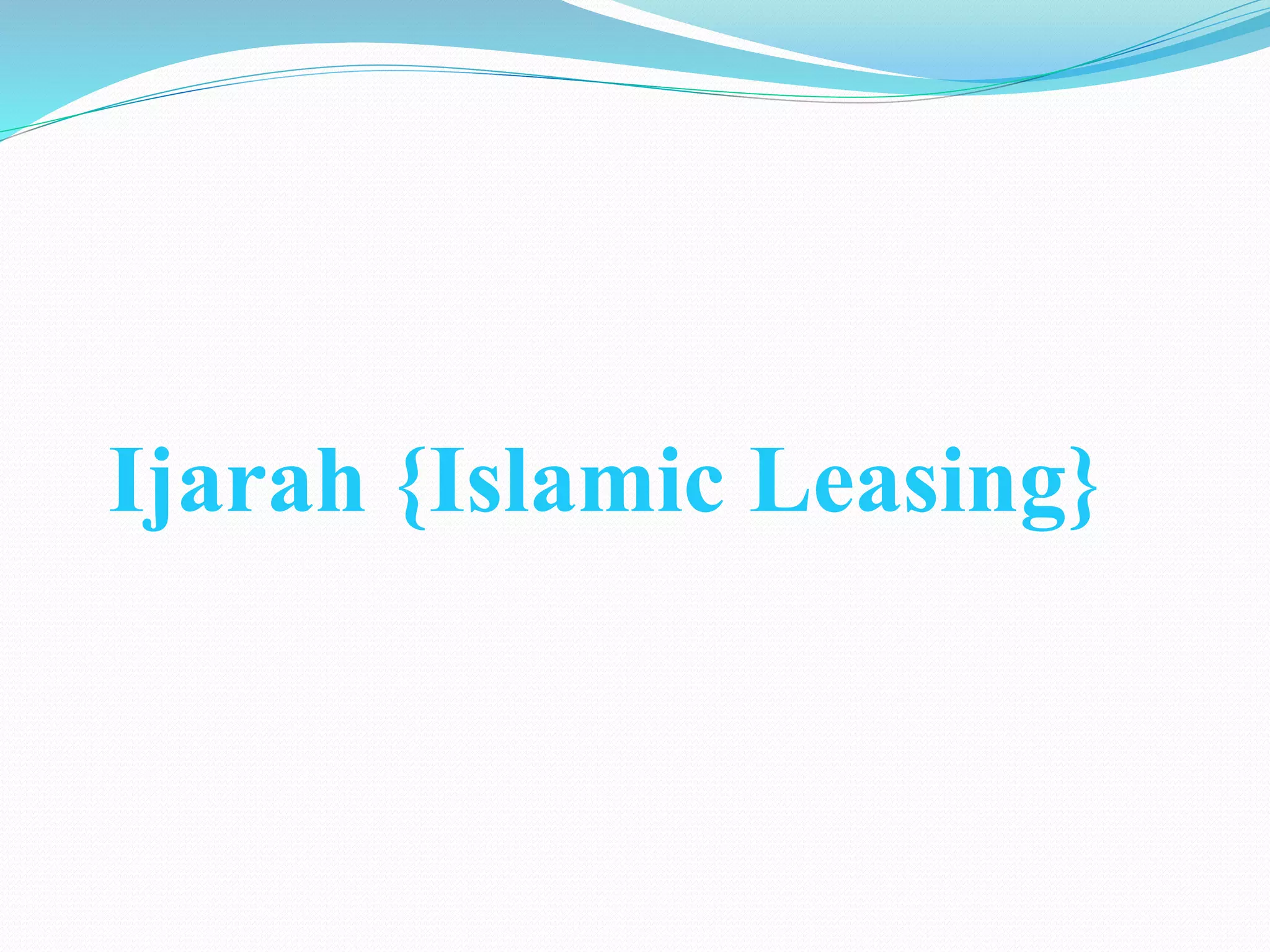 Ijarah | PPTX