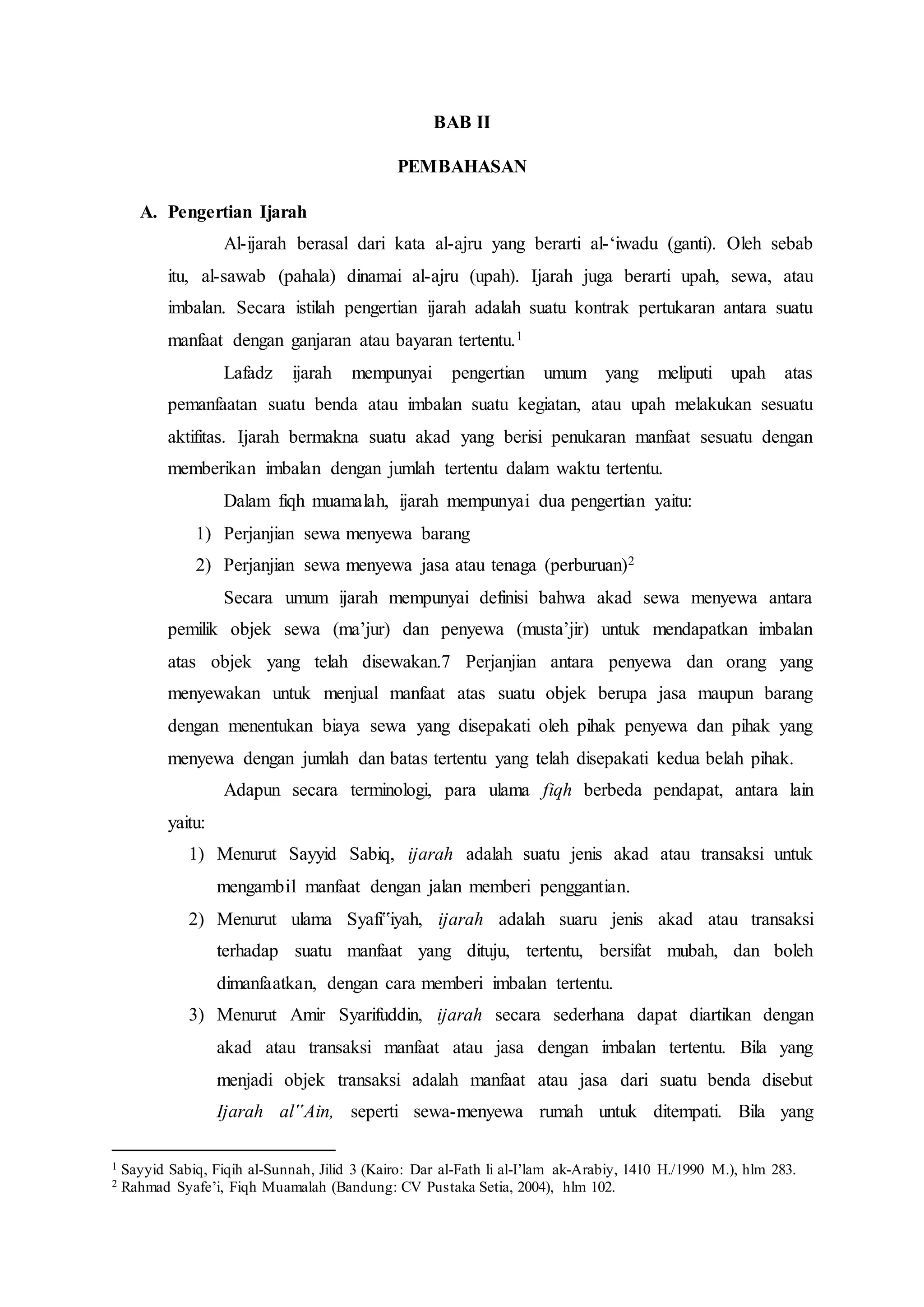 Ijarah (Sewa) | DOCX