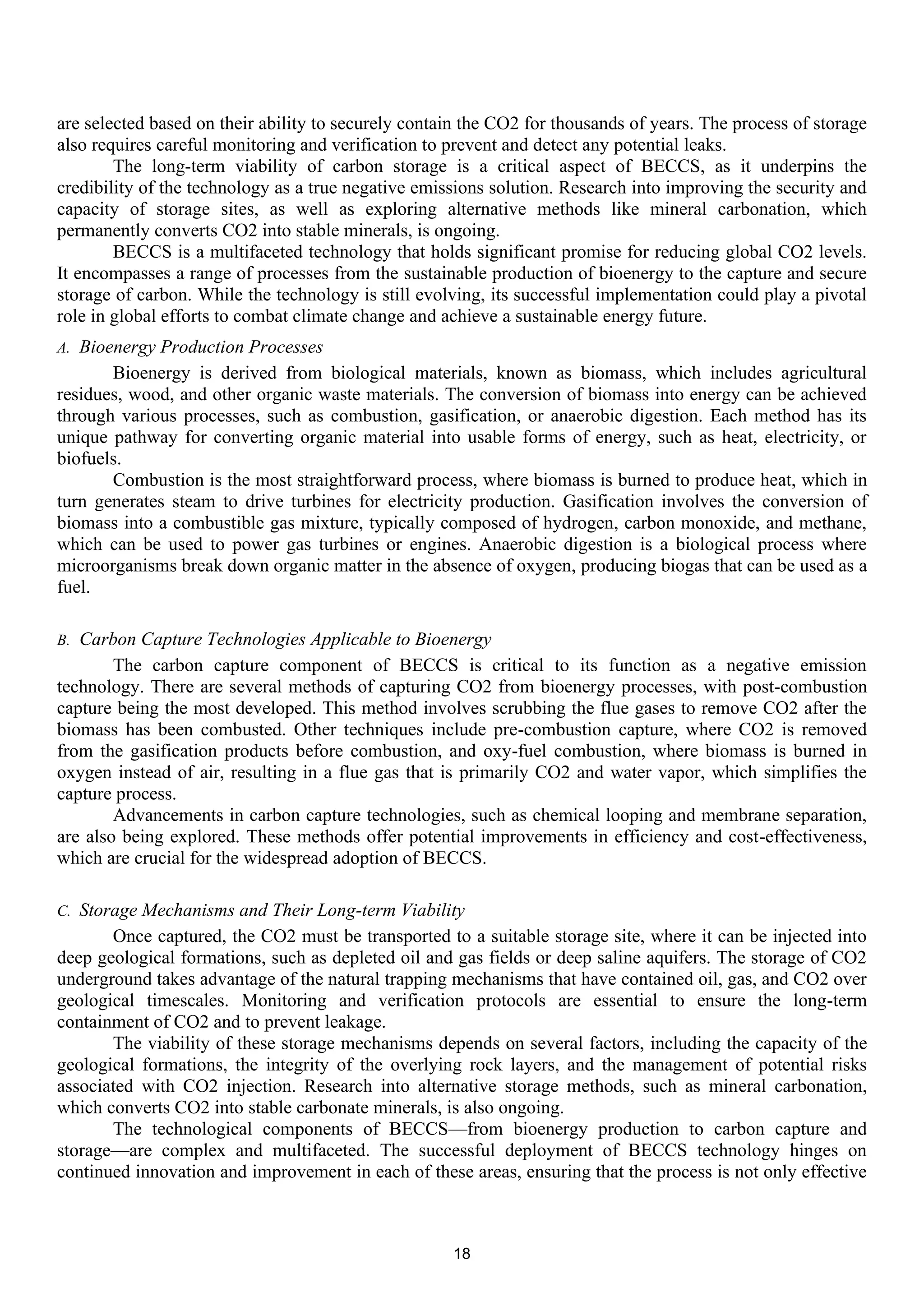 Bioenergy with Carbon Capture and Storage (BECCS): Viability and ...
