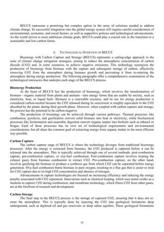 Bioenergy with Carbon Capture and Storage (BECCS): Viability and ...