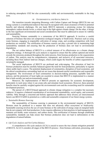 Bioenergy with Carbon Capture and Storage (BECCS): Viability and ...