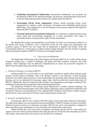 Bioenergy with Carbon Capture and Storage (BECCS): Viability and ...