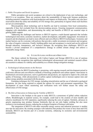 Bioenergy with Carbon Capture and Storage (BECCS): Viability and ...