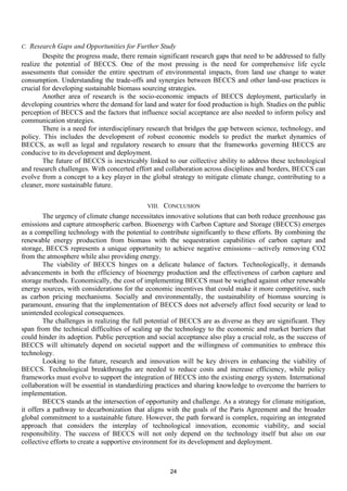 Bioenergy with Carbon Capture and Storage (BECCS): Viability and ...