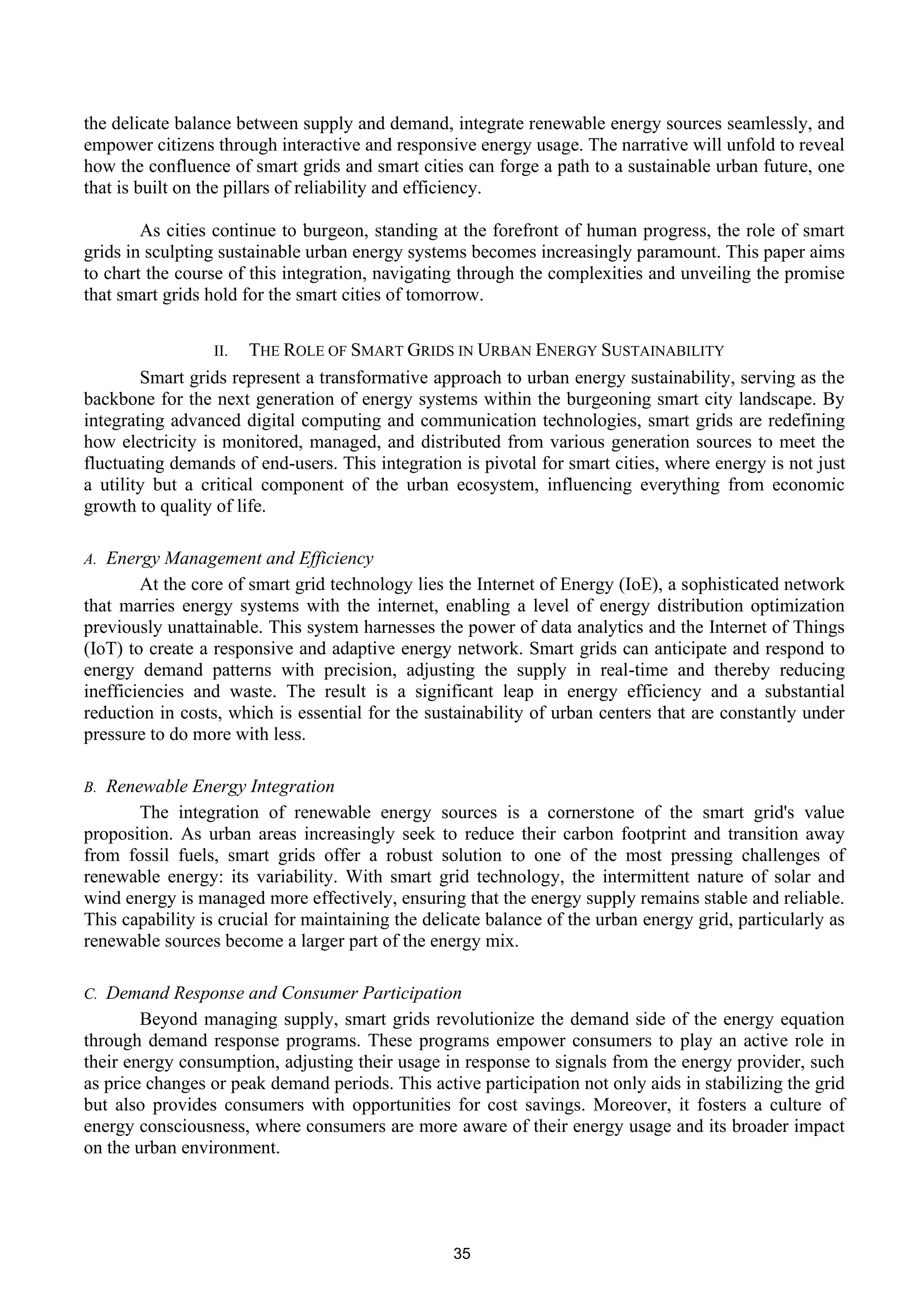 Sustainable Urban Energy: Integrating Smart Grids into Smart Cities | PDF