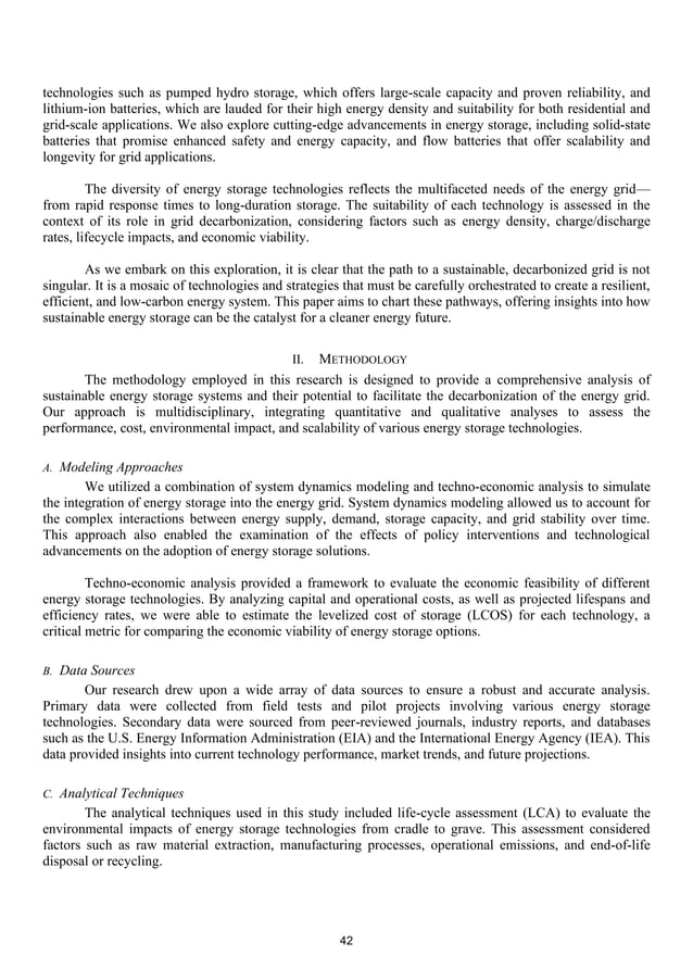 Decarbonizing the Grid: Pathways to Sustainable Energy Storage | PDF