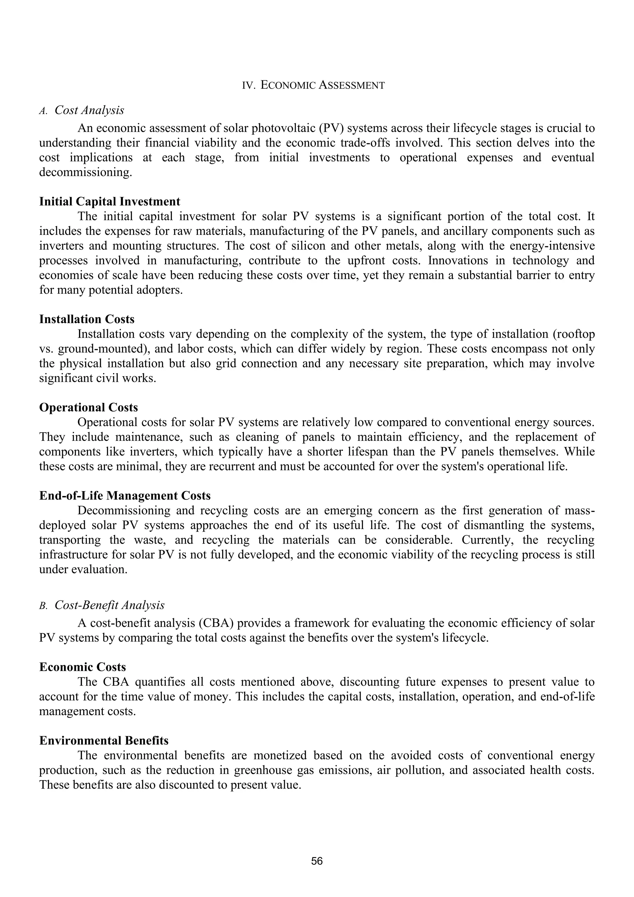 Lifecycle Assessment of Solar PV Systems: From Manufacturing to ...