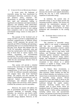 The Economics of Transitioning to Renewable Energy Sources | PDF