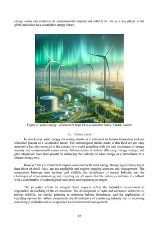 Wind Energy Harvesting: Technological Advances and Environmental ...