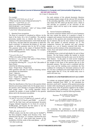 Question Focus Recognition in Question Answering Systems | PDF