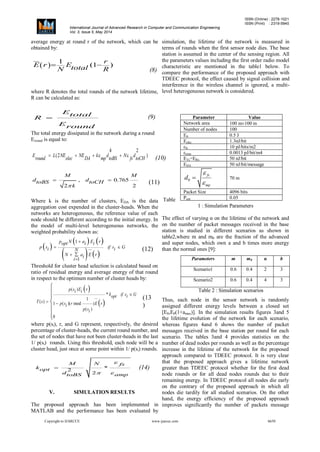 Energy Efficient Enhancement of TDEEC Wireless Sensors Network Protocol Based on Passive RFID ...