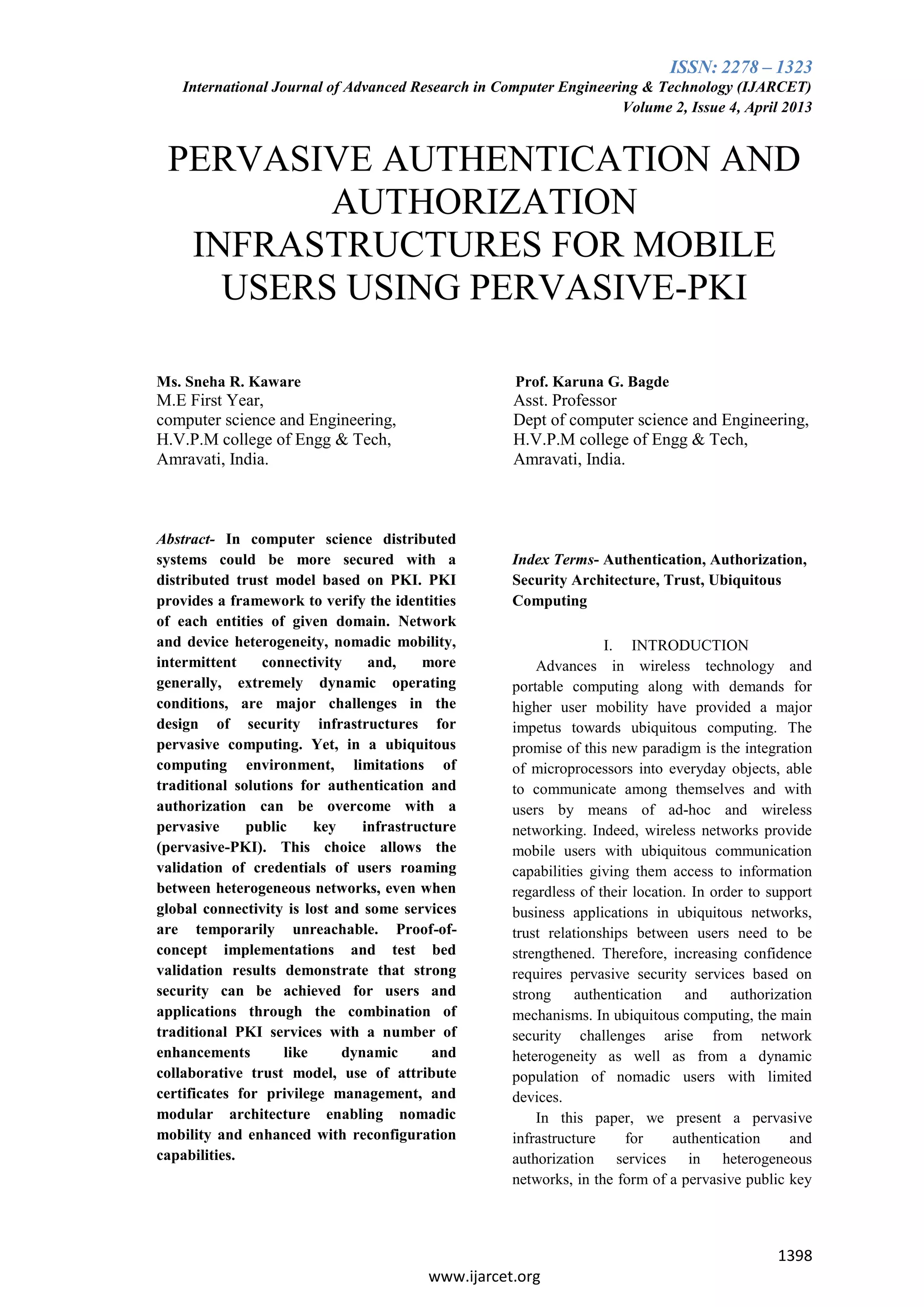 Ijarcet vol-2-issue-4-1398-1404 | PDF