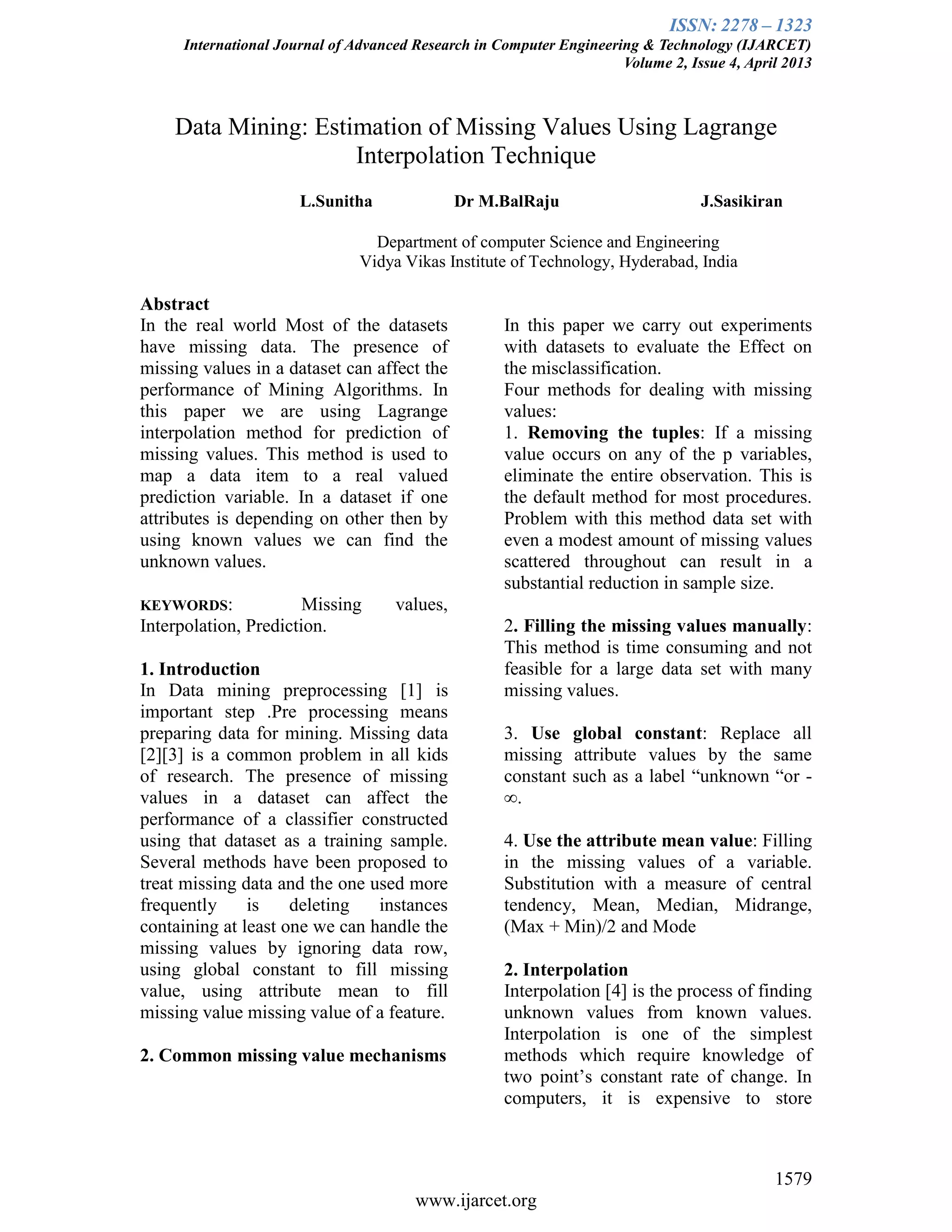 Ijarcet vol-2-issue-4-1579-1582 | PDF