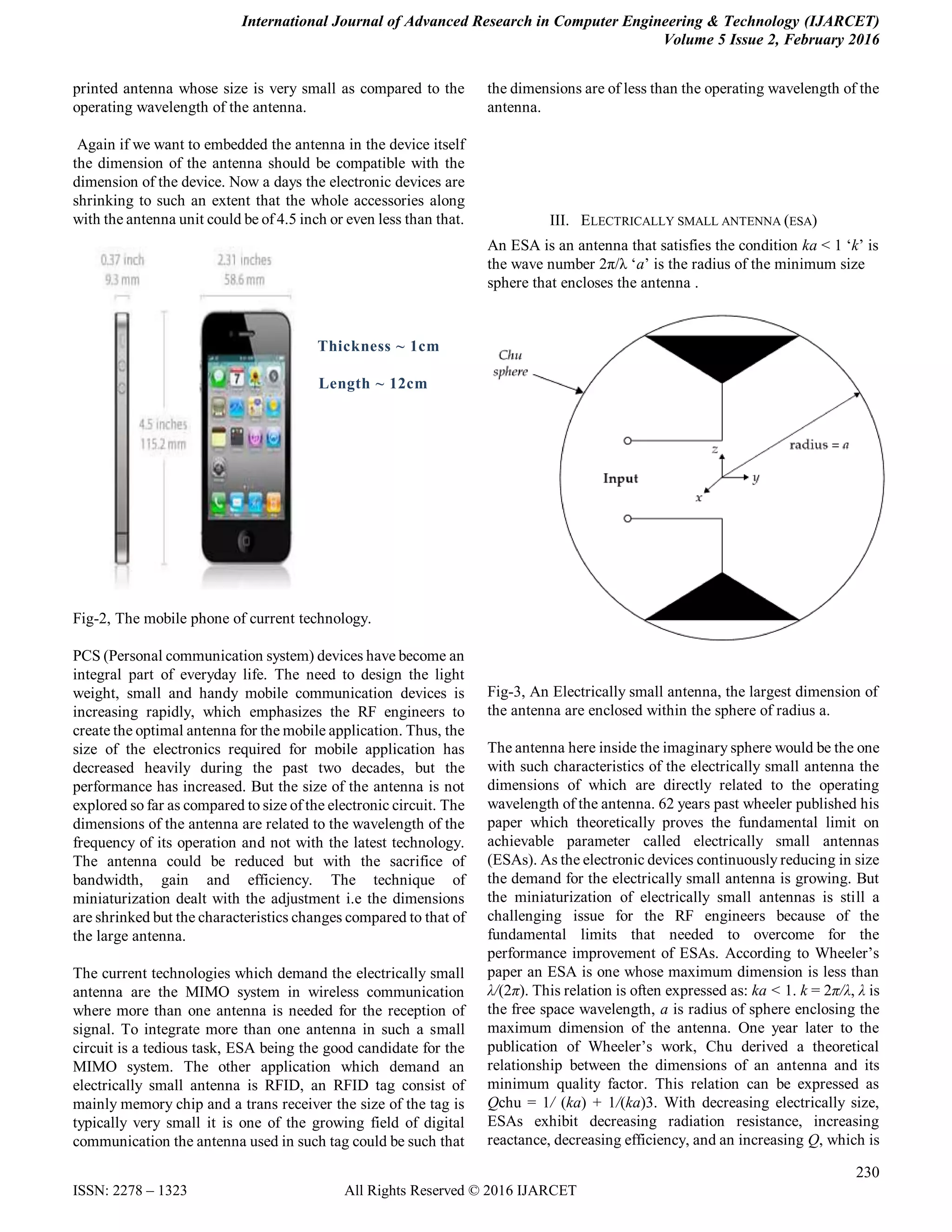 Electrically small antennas: The art of miniaturization | PDF