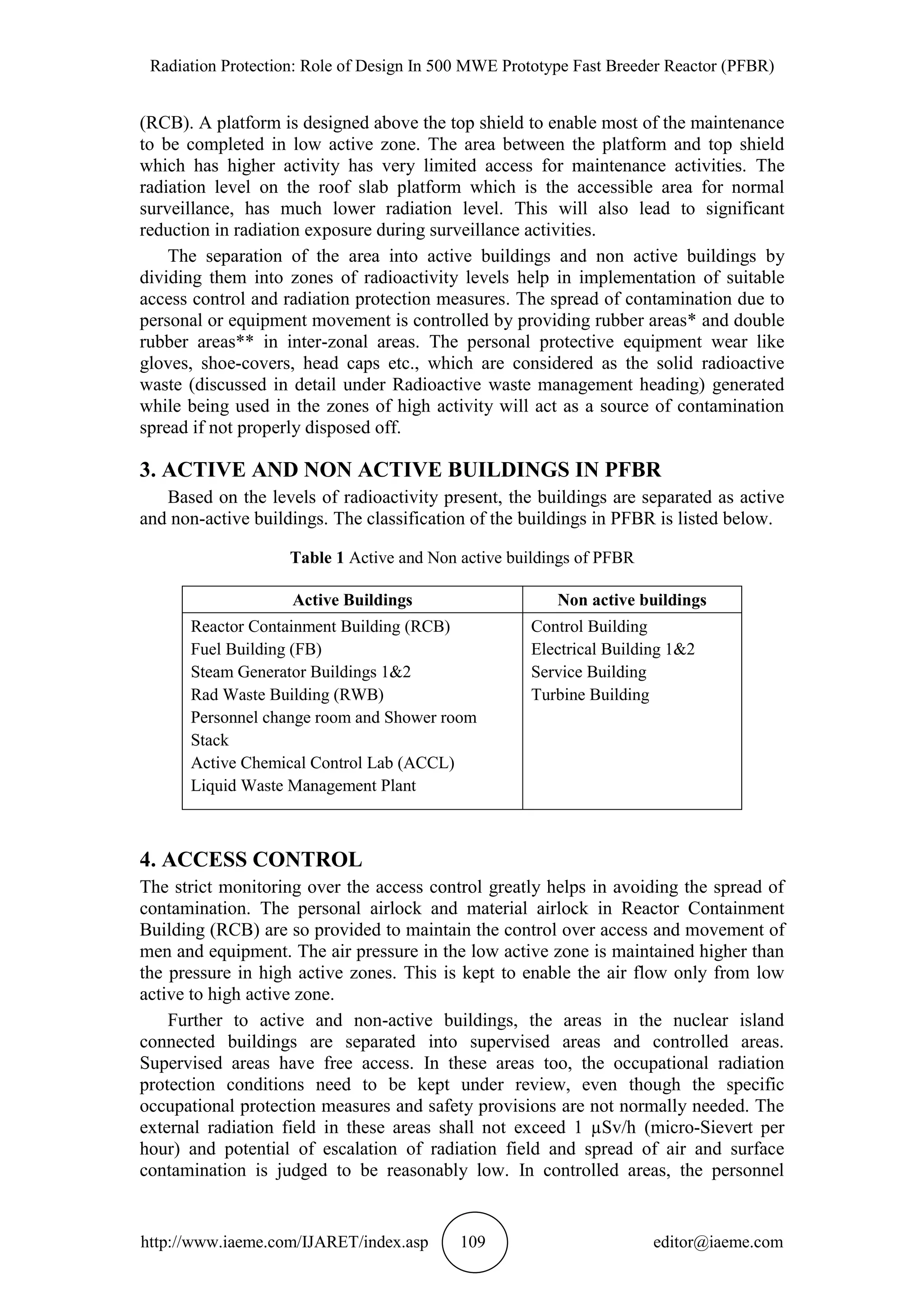 RADIATION PROTECTION: ROLE OF DESIGN IN 500 MWE PROTOTYPE FAST BREEDER ...