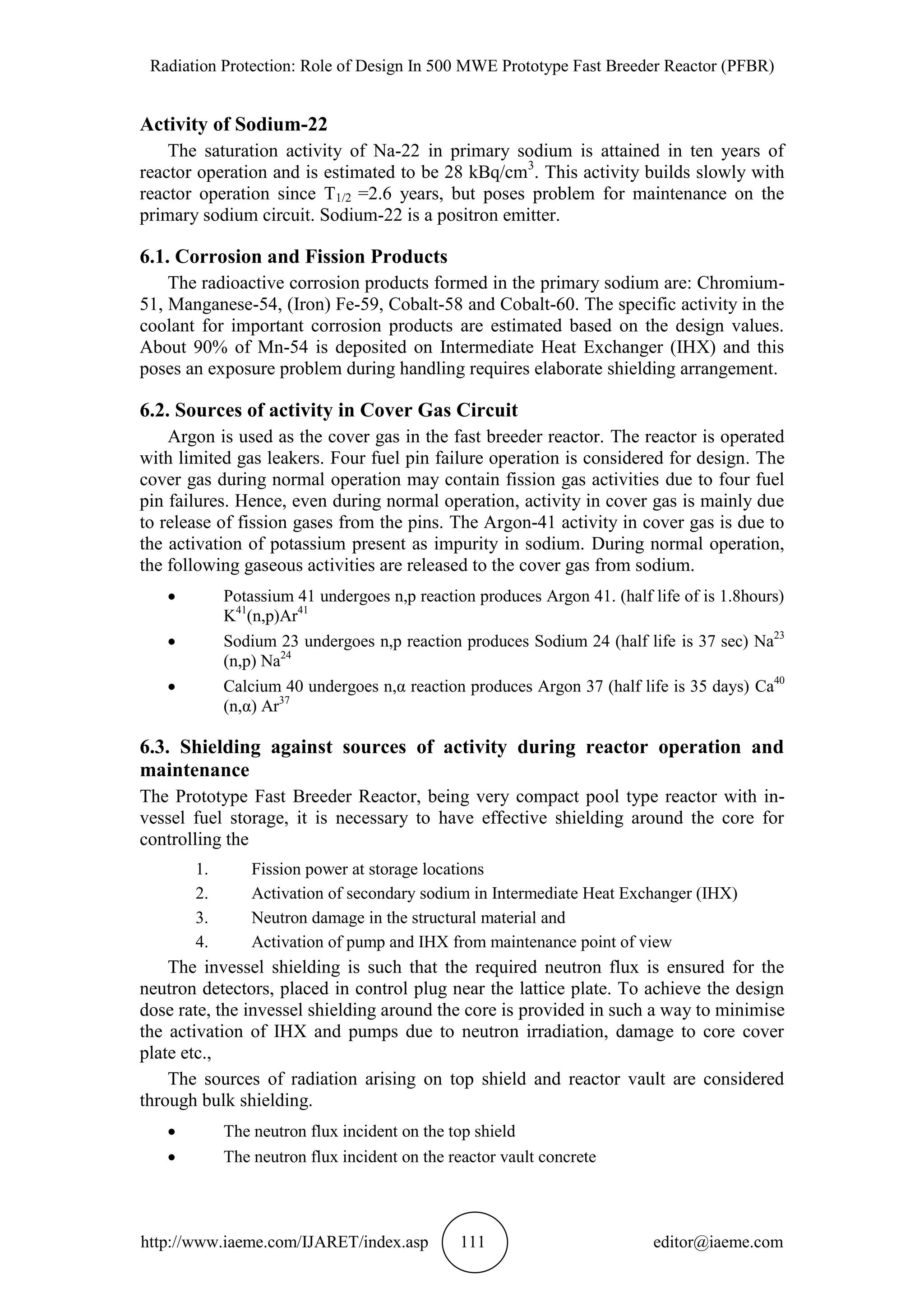 RADIATION PROTECTION: ROLE OF DESIGN IN 500 MWE PROTOTYPE FAST BREEDER ...