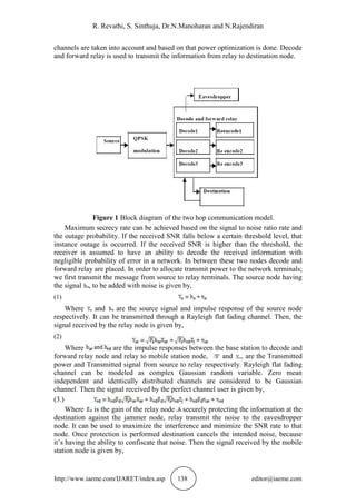 ALLOCATION OF POWER IN RELAY NETWORKS FOR SECURED COMMUNICATION | PDF