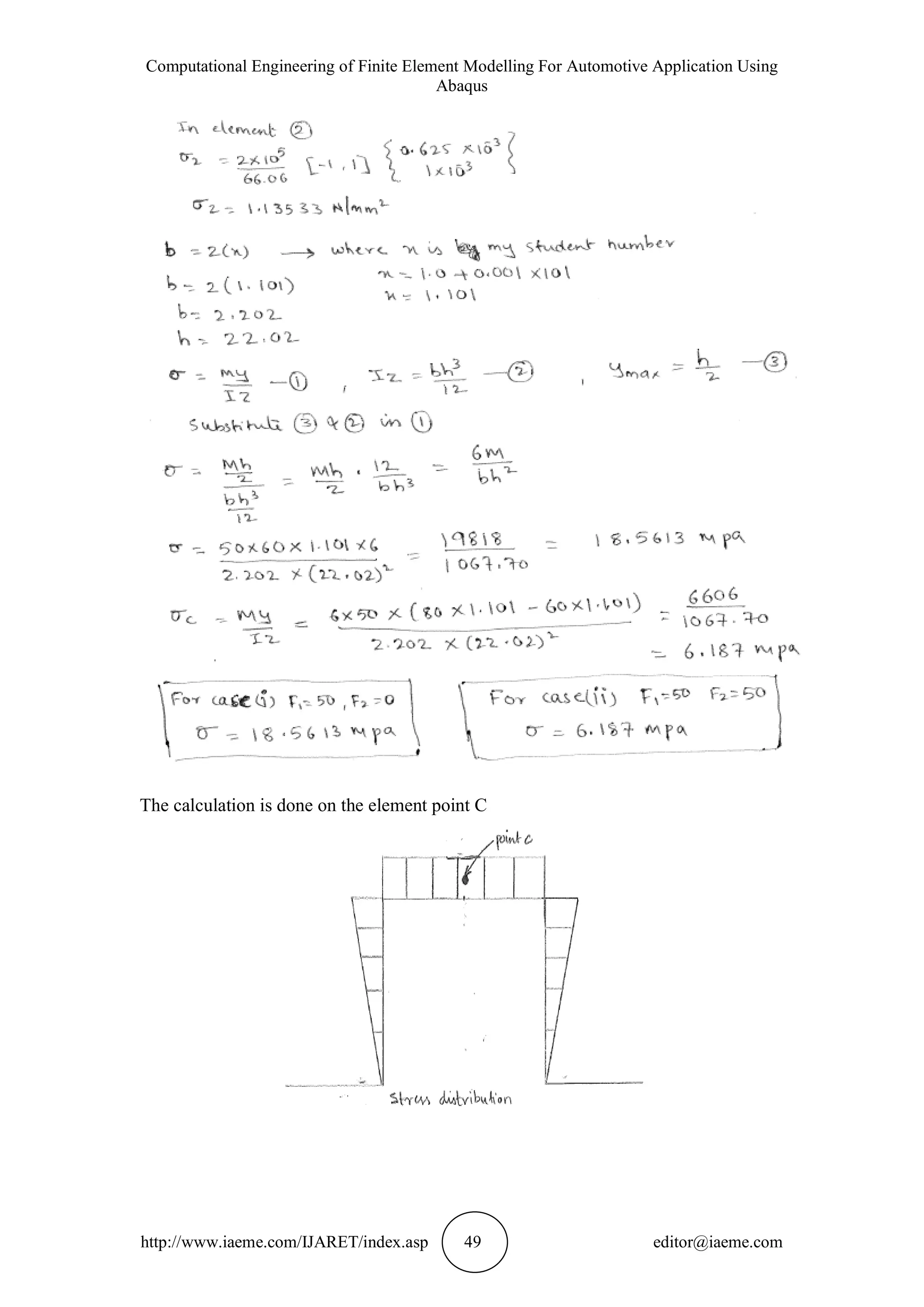 Computational Engineering Of Finite Element Modelling For Automotive