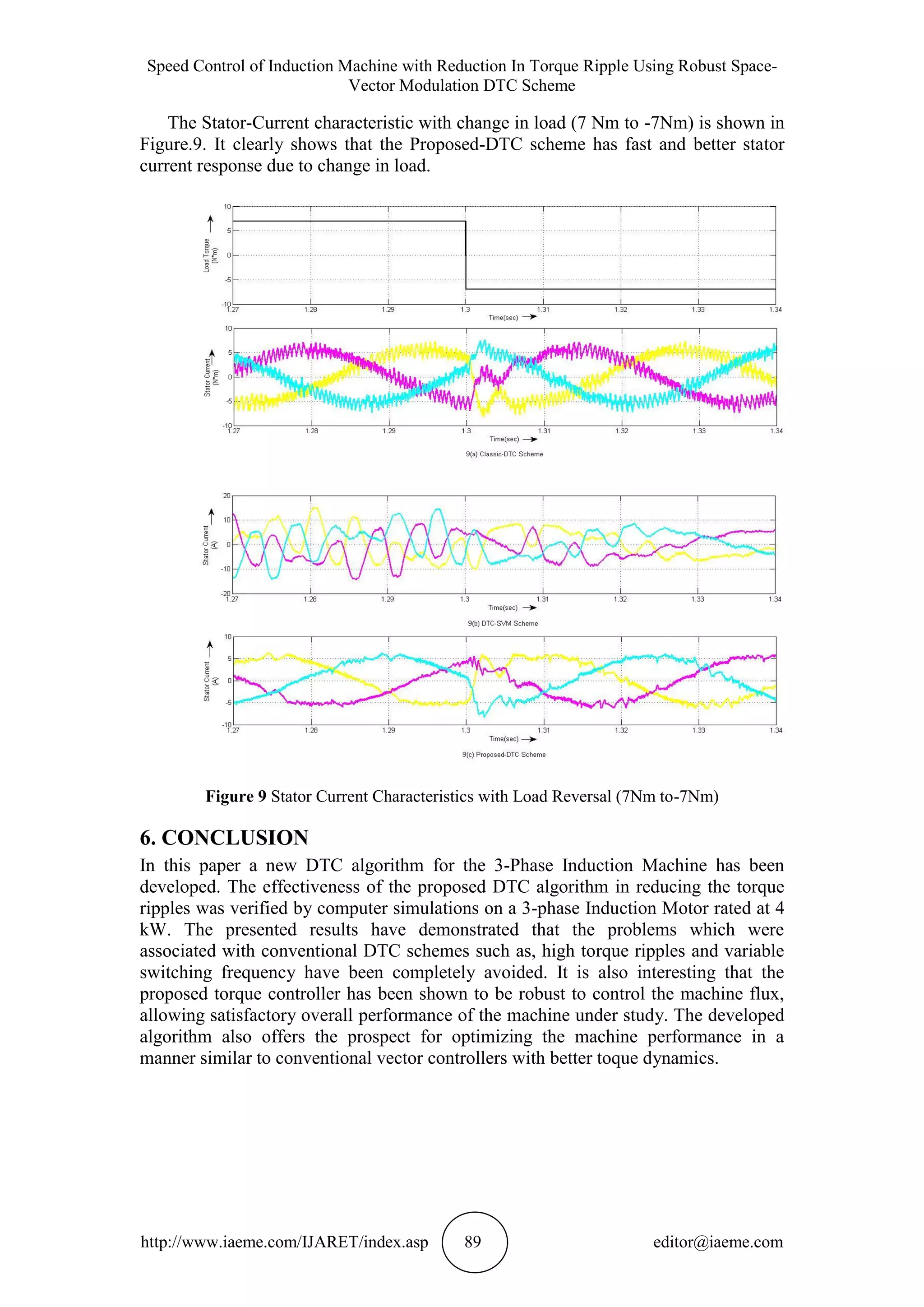 Speed Control Of Induction Machine With Reduction In Torque Ripple Using Robust Space Vector