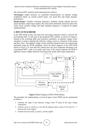 SPEED CONTROL OF INDUCTION MACHINE WITH REDUCTION IN TORQUE RIPPLE USING ROBUST SPACE-VECTOR ...