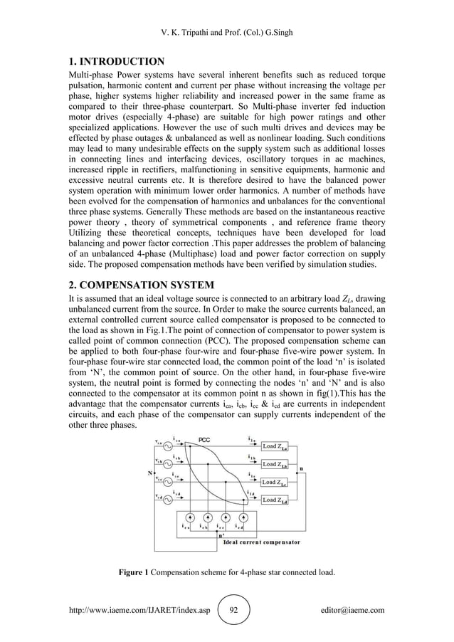 LOAD BALANCING AND POWER FACTOR CORRECTION FOR MULTIPHASE POWER | PDF